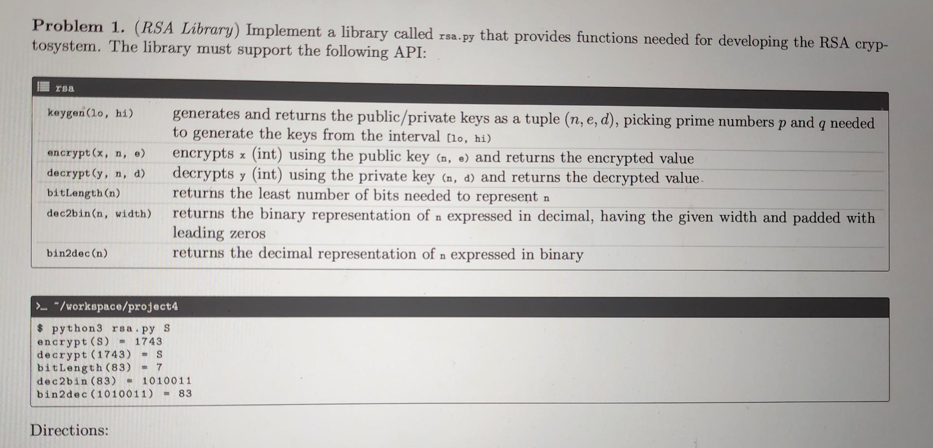 Solved Problems Goal The purpose of this project is to | Chegg.com