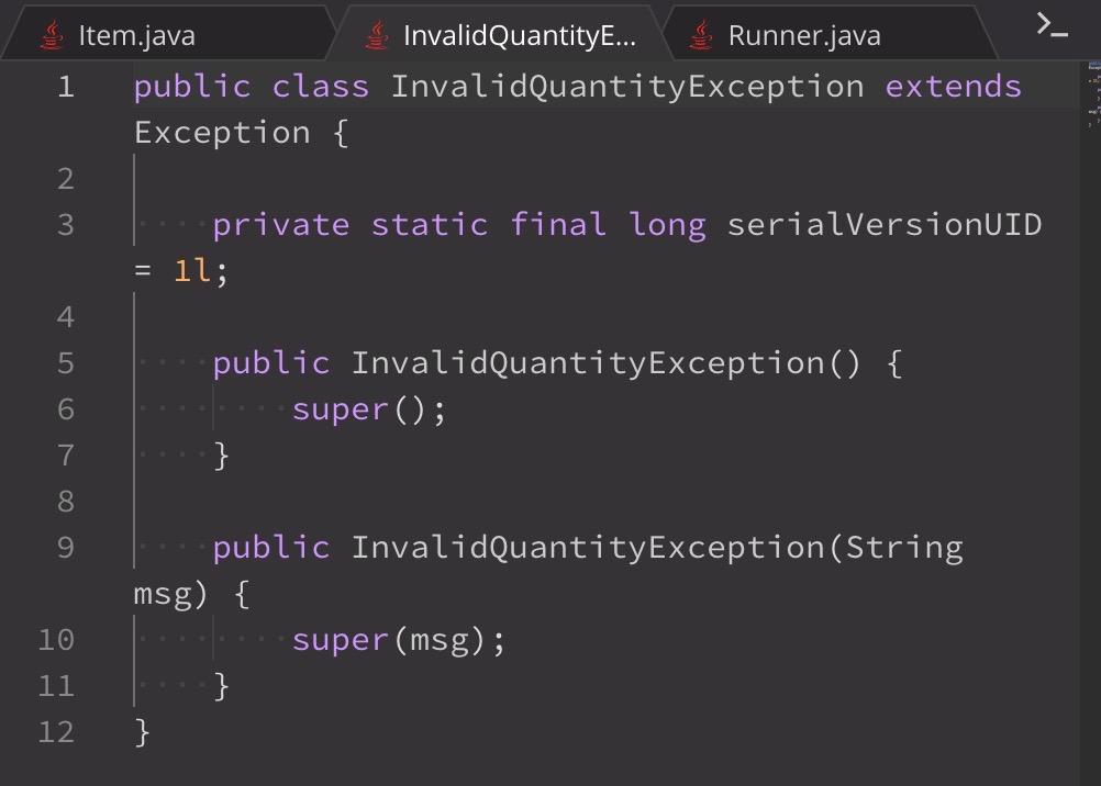 Solved Modeling an Item in a Warehouse This time, we start | Chegg.com