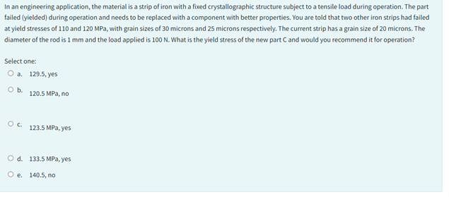 Solved In an engineering application, the material is a | Chegg.com