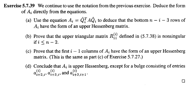Solved Exercise 5.7.39 We continue to use the notation from | Chegg.com