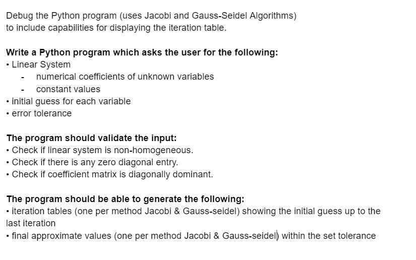 Solved 3.2 Test Cases Provide your own test cases for the | Chegg.com