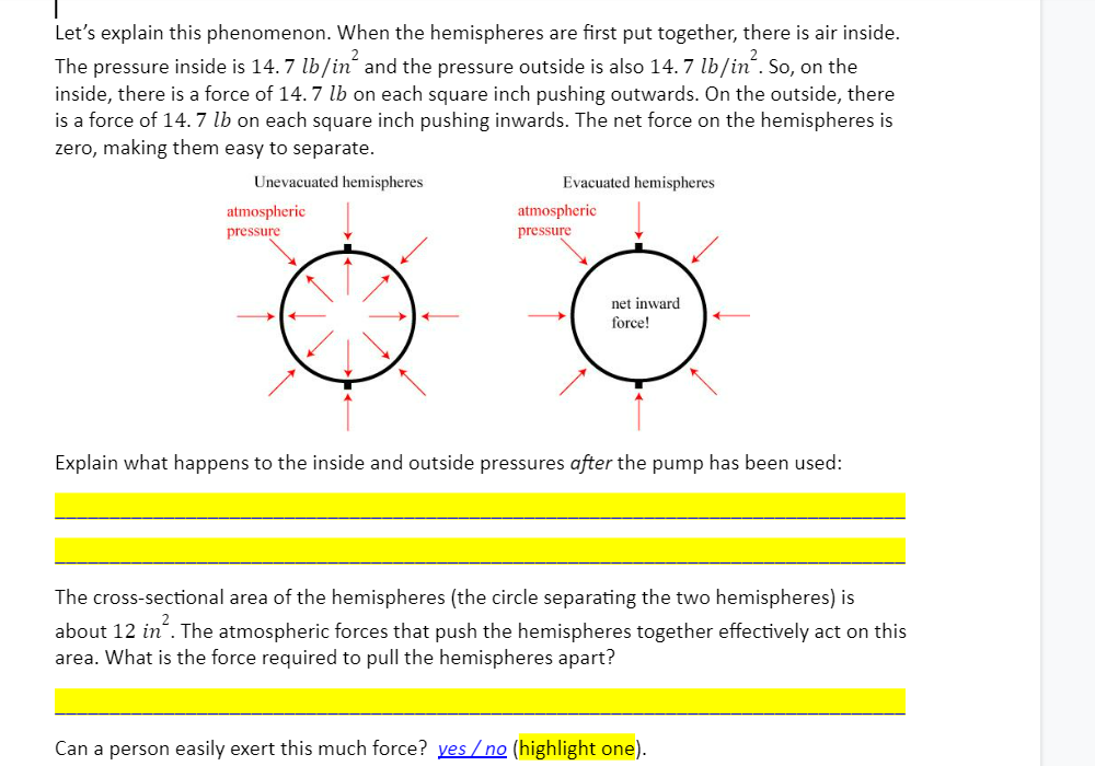 Solved Let's explain this phenomenon. When the hemispheres | Chegg.com