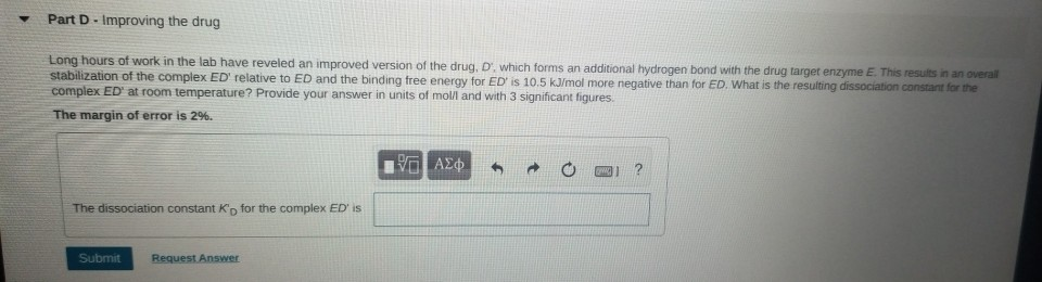 Learning Goal: Learn how changes in binding free | Chegg.com