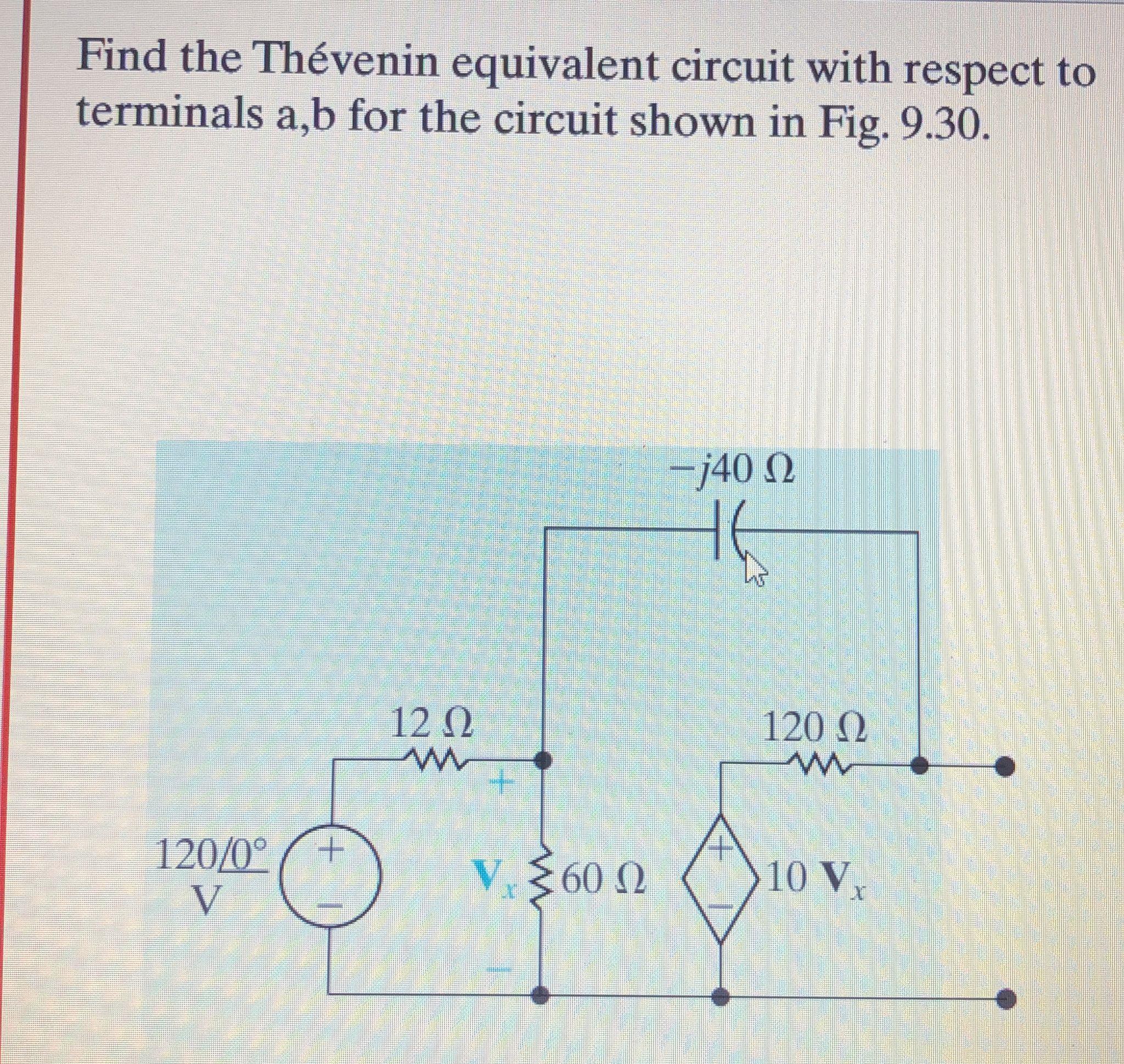 Solved Find the Thévenin equivalent circuit with respect to | Chegg.com