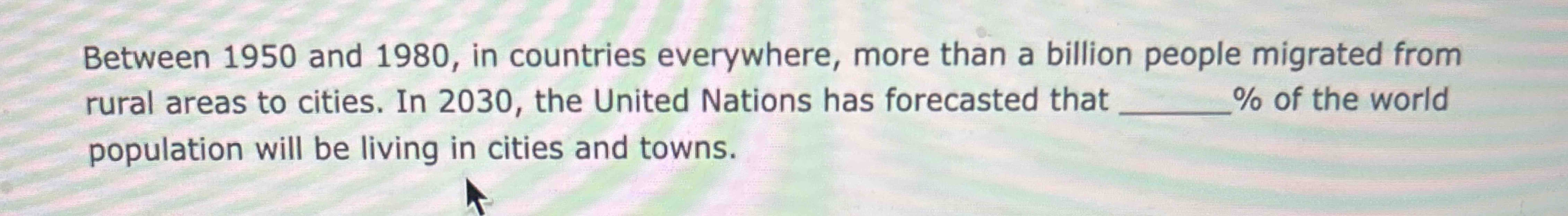Solved Between 1950 ﻿and 1980, ﻿in countries everywhere, | Chegg.com