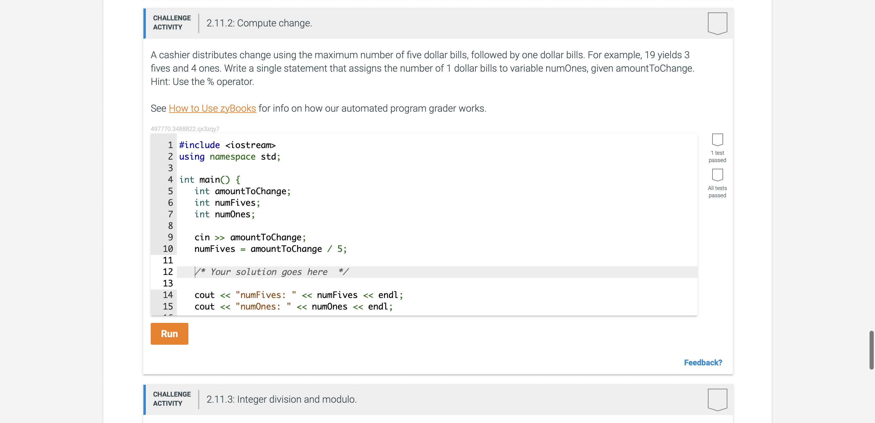 Solved A cashier distributes change using the maximum number | Chegg.com