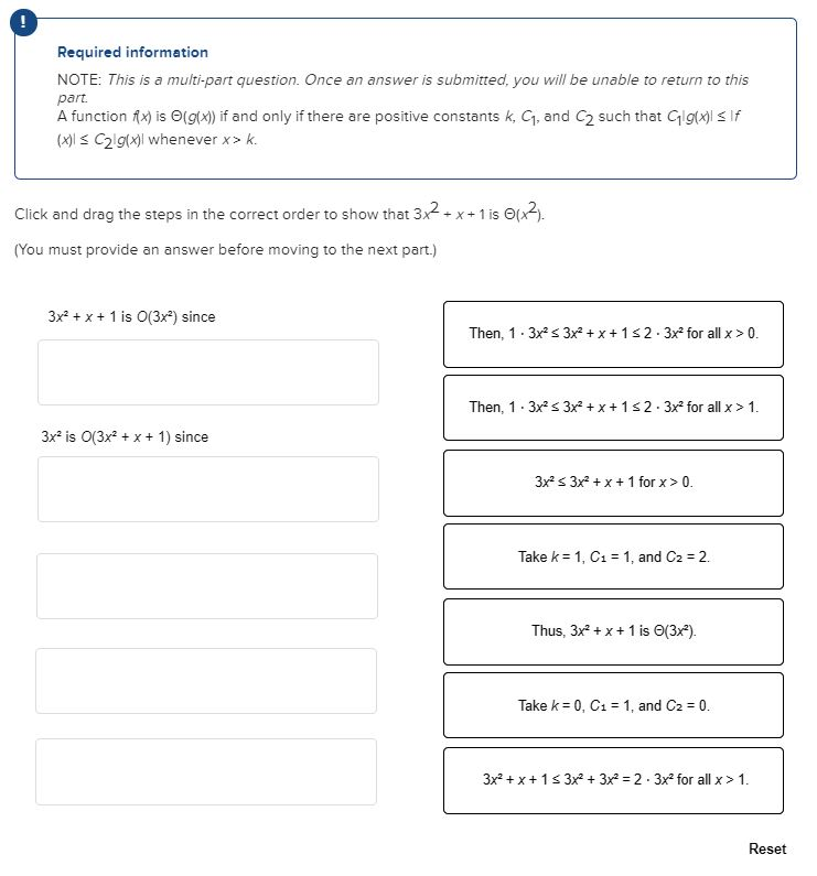 Solved Required information NOTE: This is a multi-part | Chegg.com