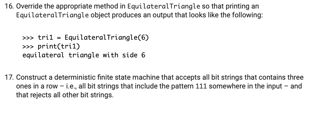 Solved #11 class Triangle: def __init__(self, | Chegg.com