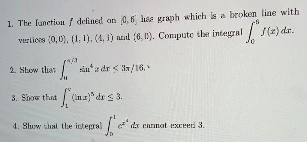 The function f ﻿defined on 0,6 ﻿has graph which is a | Chegg.com