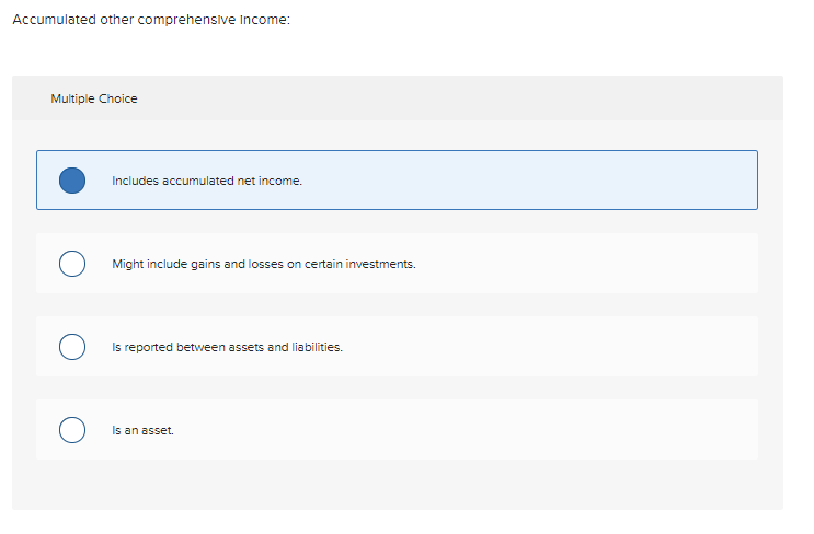Solved Accumulated other comprehensive Income: Multiple | Chegg.com