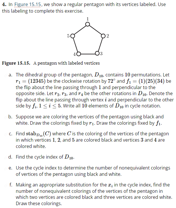 Solved 4. In Figure 15.15, we show a regular pentagon with | Chegg.com