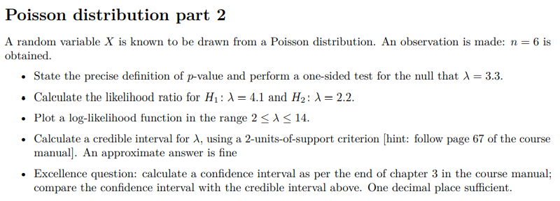 Poisson distribution part 2 . A random variable X is | Chegg.com