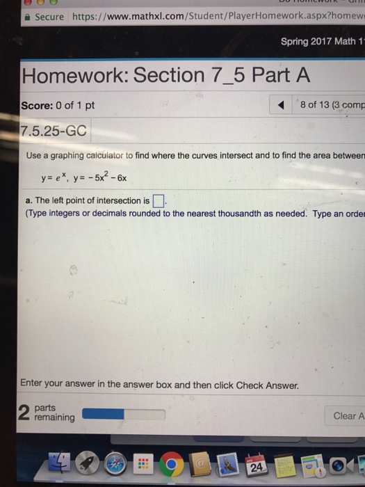 Solved Use a graphing calculator to find where the curves | Chegg.com