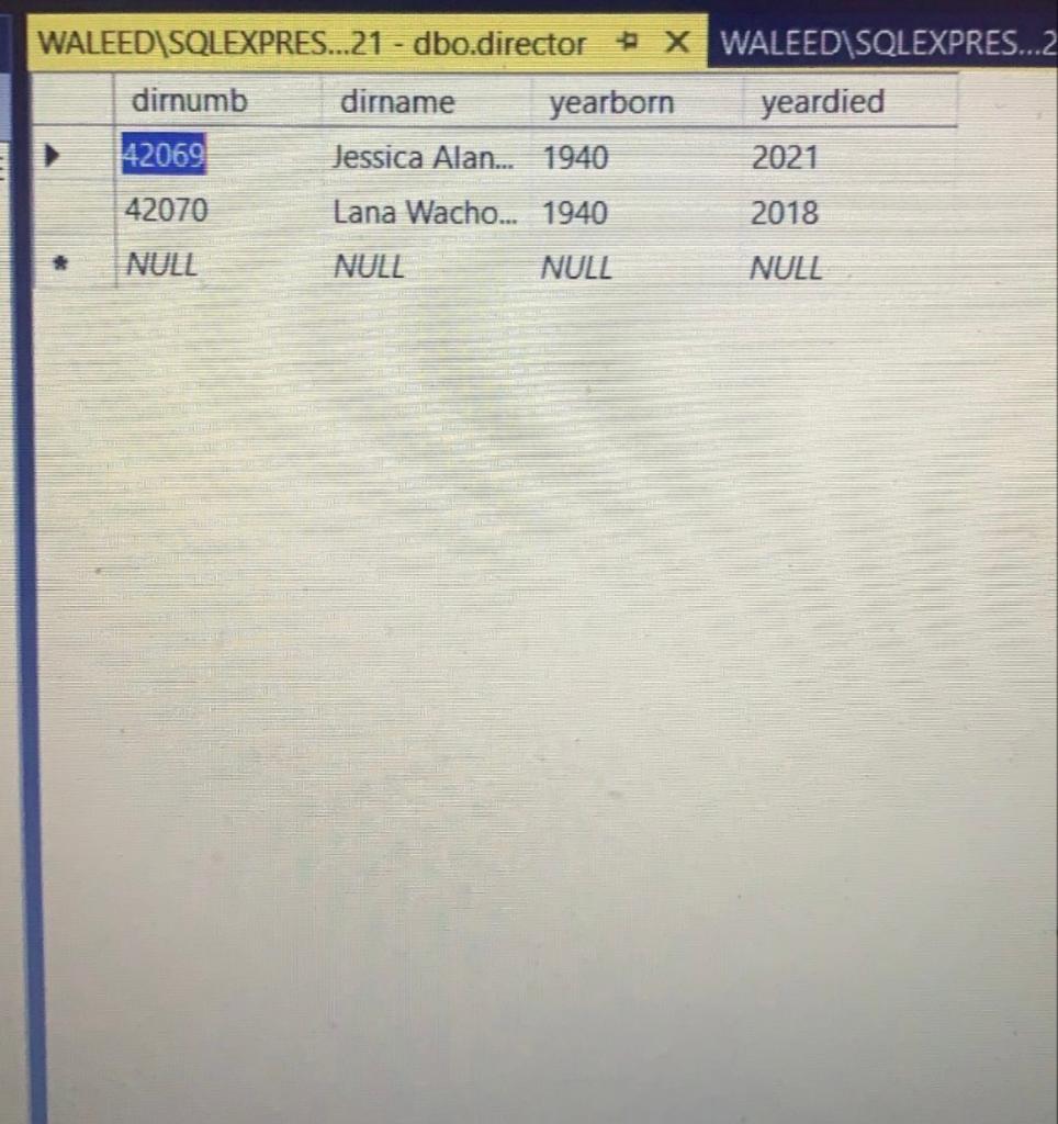 Solved Using the Assignment 1 database, populate the | Chegg.com
