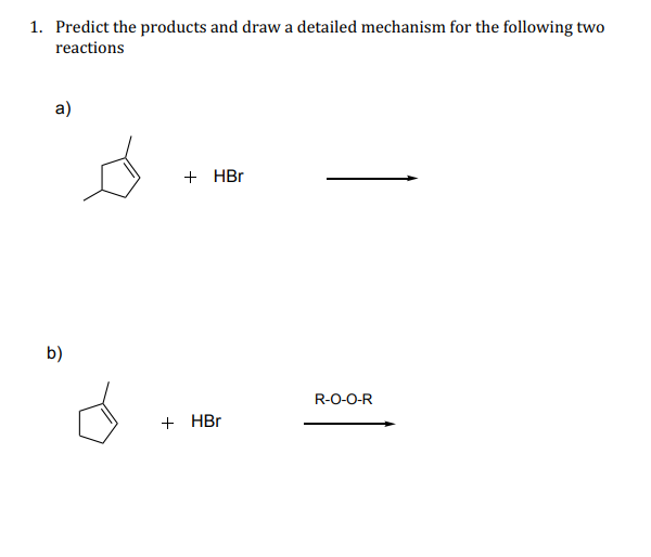 Solved Predict the products and draw a detailed mechanism | Chegg.com