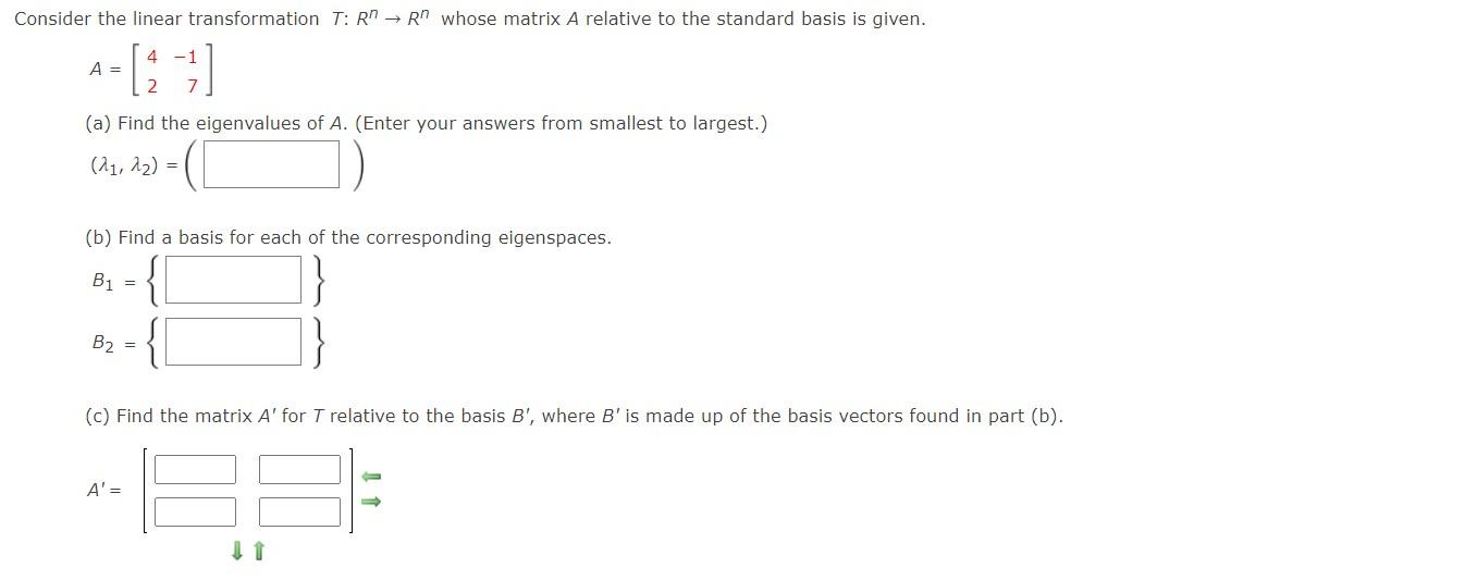 Solved Consider the linear transformation T: Rn → Rn whose | Chegg.com