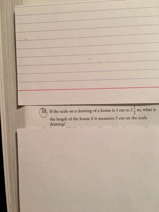 Solved m, what is 3A If the scale on a drawing of a house is | Chegg.com