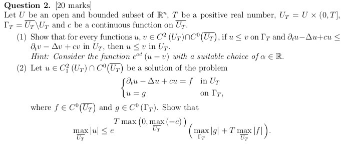 Solved Question 2. [20 marks] Let U be an open and bounded | Chegg.com