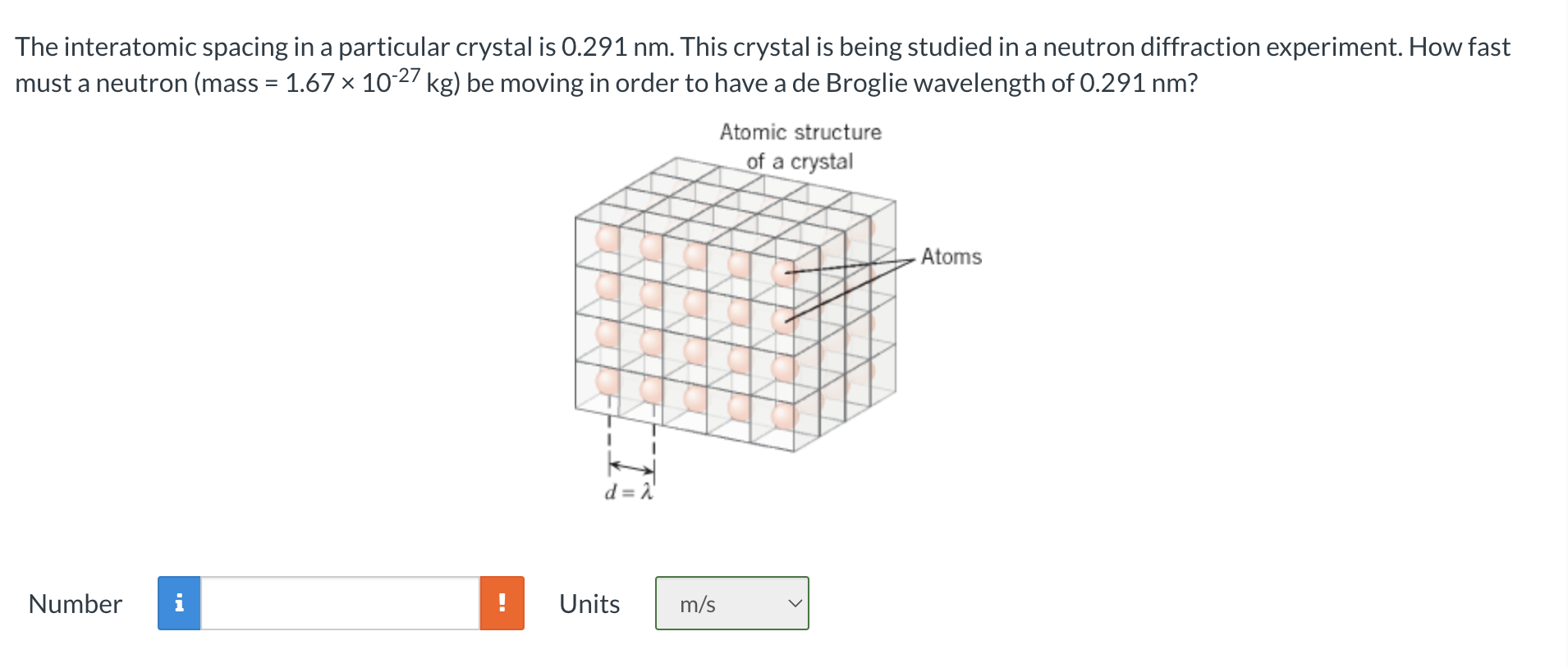 Solved The interatomic spacing in a particular crystal is | Chegg.com