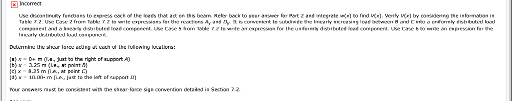 Solved Incorrect Use discontinuity functions to express each | Chegg.com