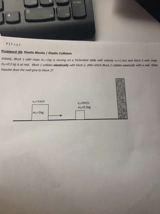 Solved Enter De 71 Page Problem# 09: Elastic Blocks/ Elastic | Chegg.com