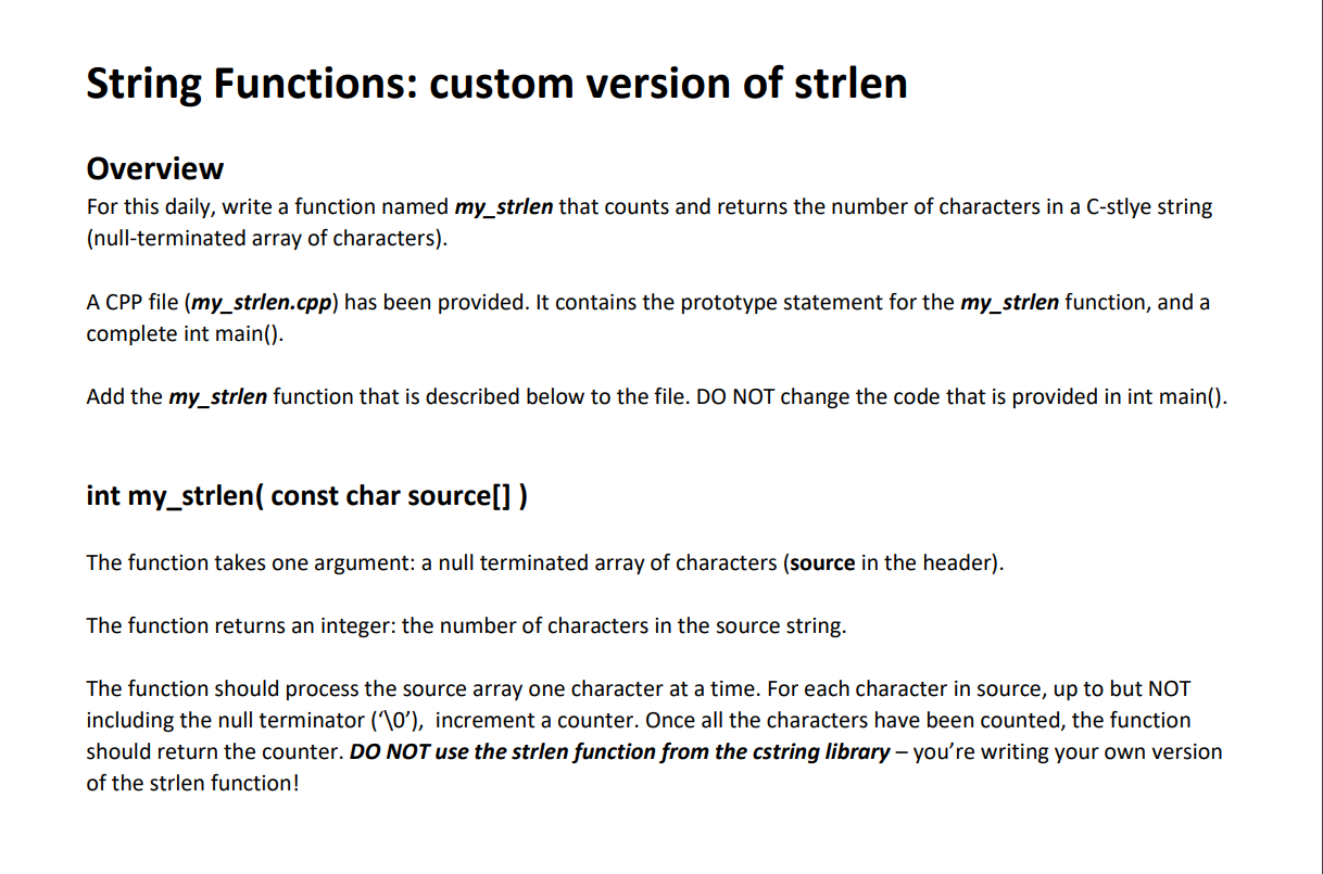 Solved This is a C++ program. We are asked to create our own | Chegg.com