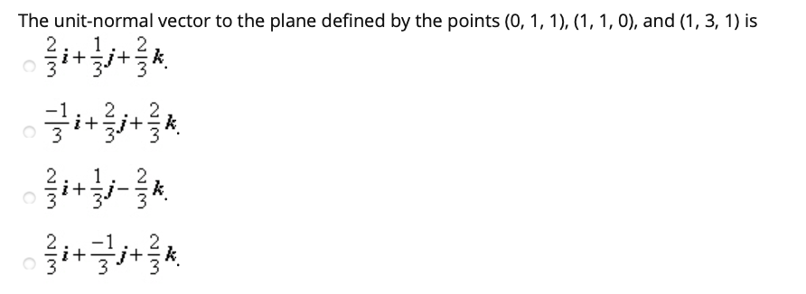 Solved The unit-normal vector to the plane defined by the | Chegg.com