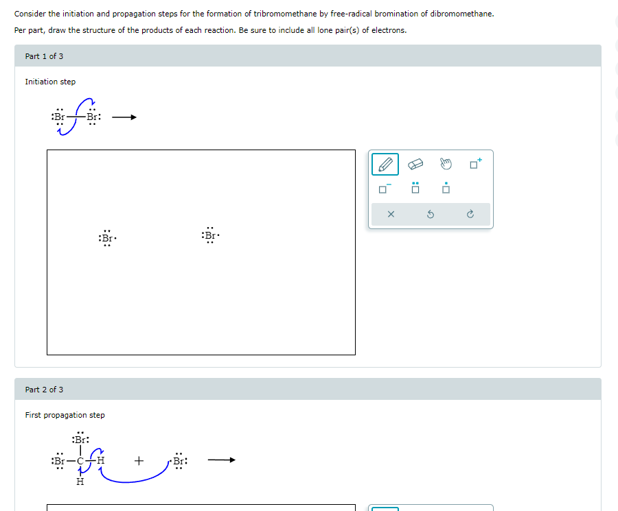 Solved Consider the initiation and propagation steps for the | Chegg.com