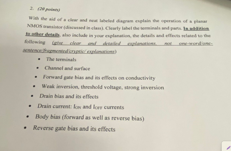 Solved 2. (20 points) With the aid of a clear and neat | Chegg.com