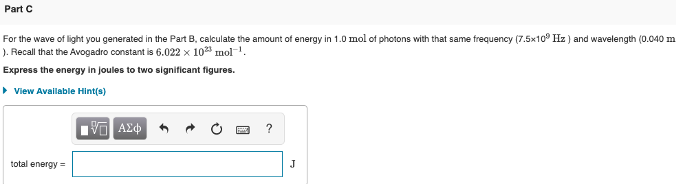 Solved Quantized and total photon energy The particle | Chegg.com