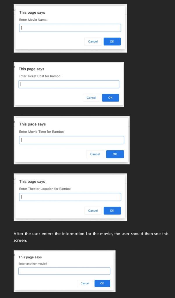 Solved Your task is to create a movie application named | Chegg.com