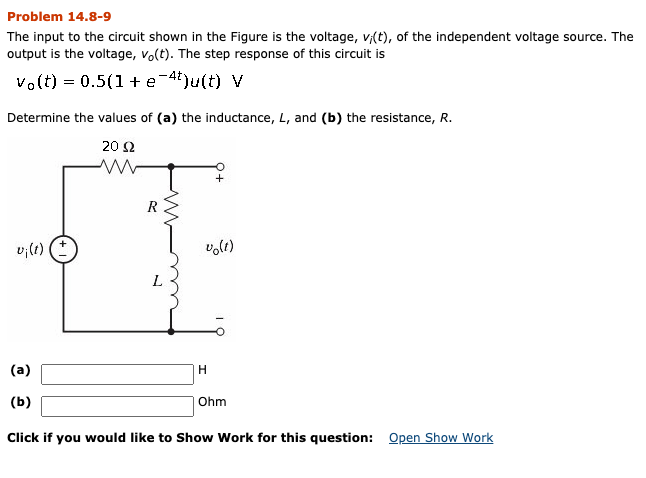 Solved Problem 148 9 The Input To The Circuit Shown In The 