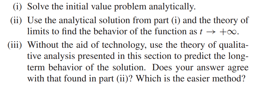 Solved I Solve The Initial Value Problem Analytically 9398