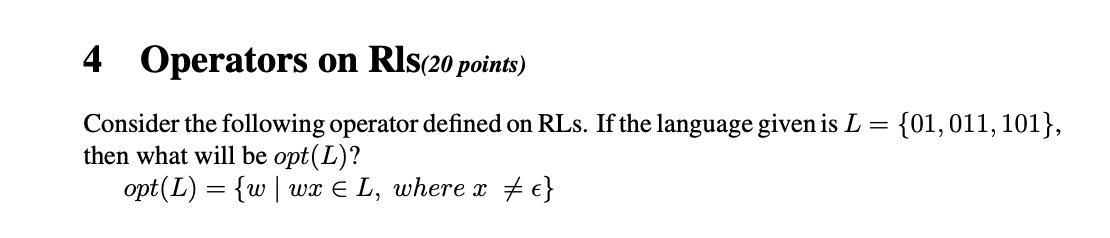 Solved Consider the following operator defined on RLs. If | Chegg.com