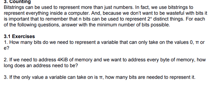 Solved I JUST NEED THEW ANSWERS TO 2 AND 3 THEY ARE SIMPLE | Chegg.com