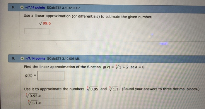 Solved 5. 0/7.14 points Previous Answers SCalcET8 | Chegg.com