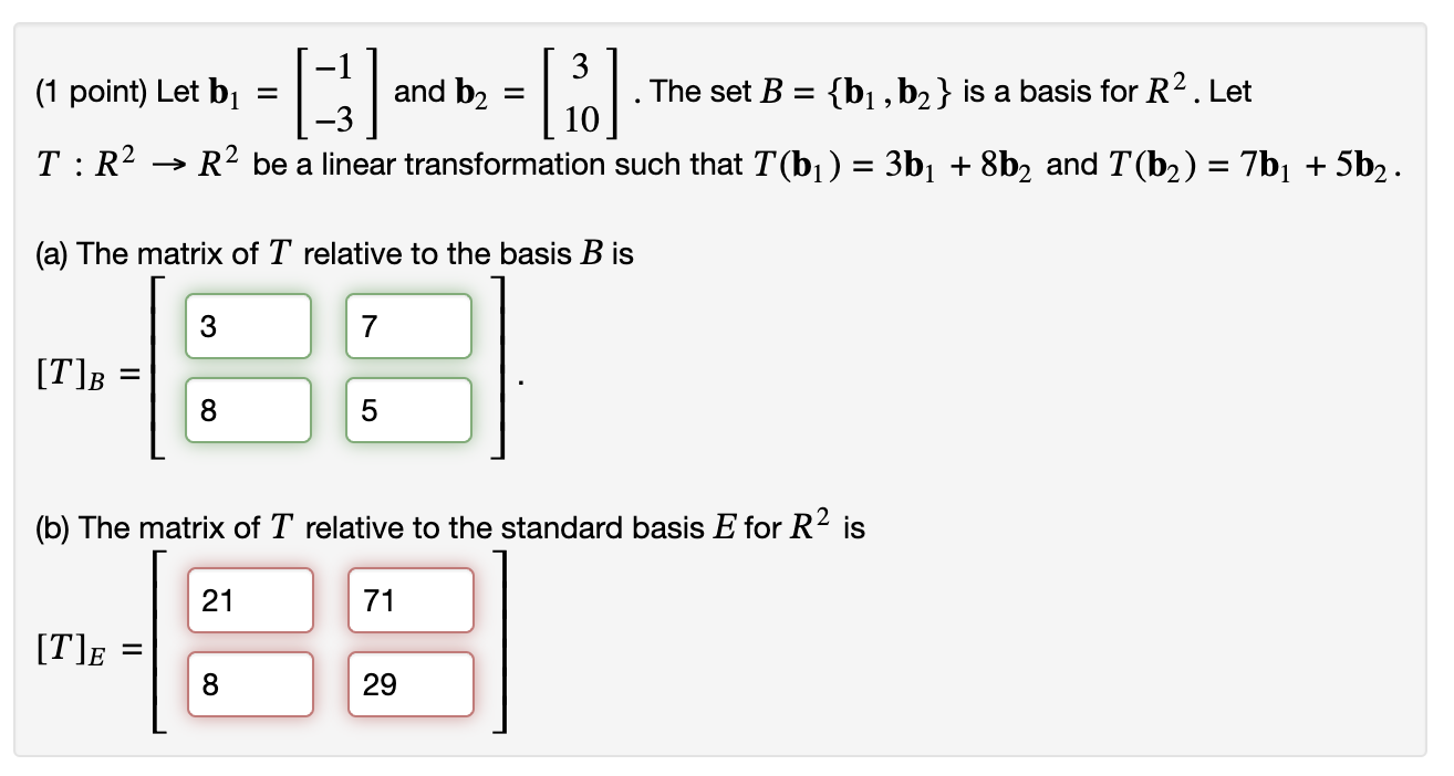 Solved I got the first part, but I'm not sure on the second, | Chegg.com