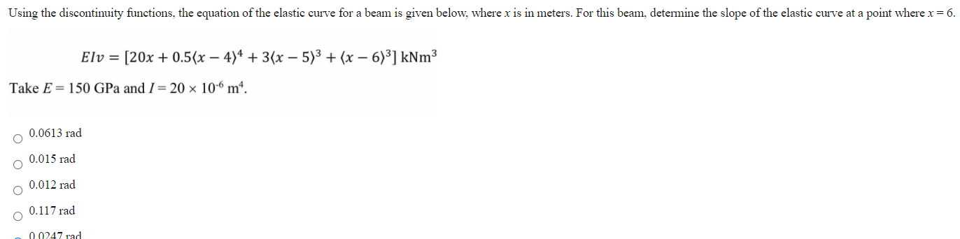 Solved Using the discontinuity functions, the equation of | Chegg.com