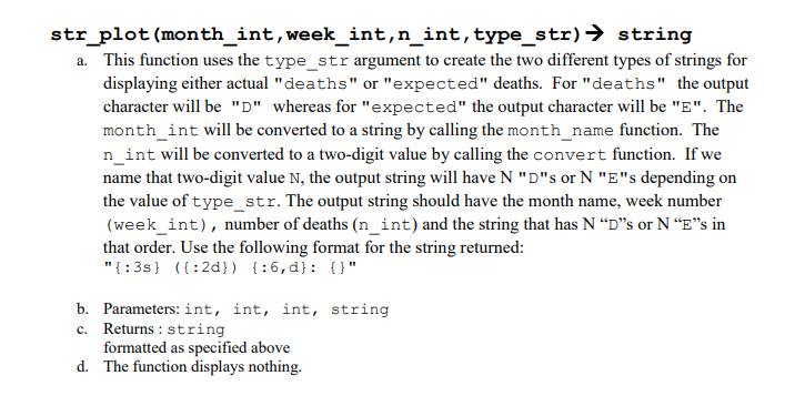 Solved str_plot (month_int, week_int,n_int, type_str) → | Chegg.com