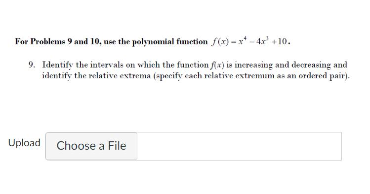 Solved For Problems 9 ﻿and 10, ﻿use the polynomial function | Chegg.com