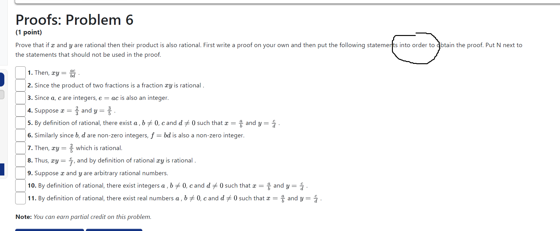 Solved Proofs: Problem 6(1 ﻿point)Prove that if x ﻿and y | Chegg.com