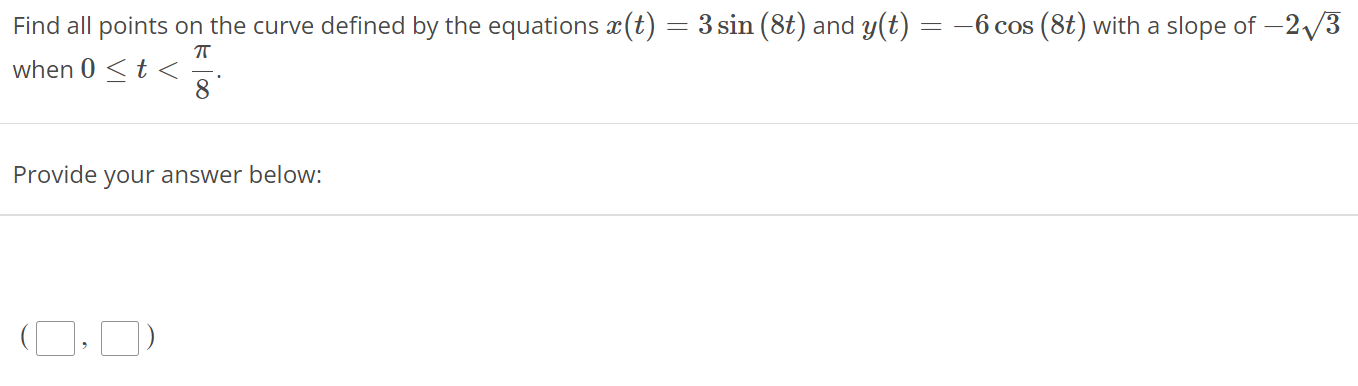Solved Find all points on the curve defined by the equations | Chegg.com