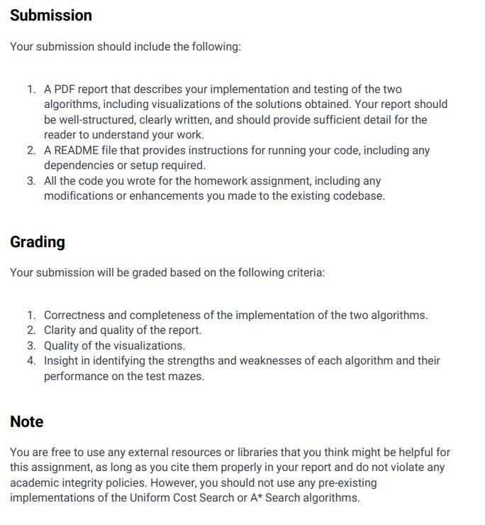 Homework\#1: Implementing Uniform Cost Search and A* | Chegg.com