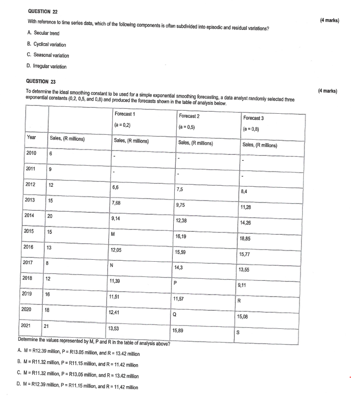 Solved SECTION E (16 MARKS) Study the information provided | Chegg.com