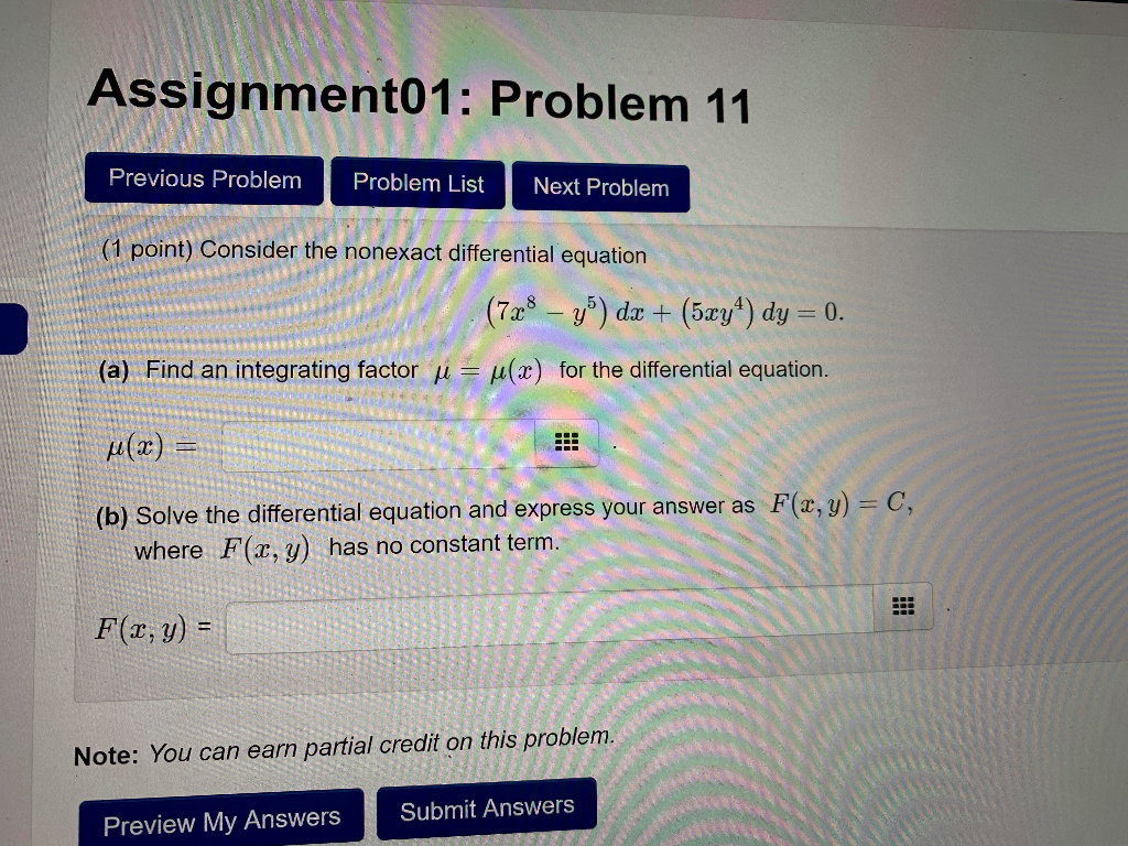 Solved Assignment01 Problem 11 Previous Problem Problem