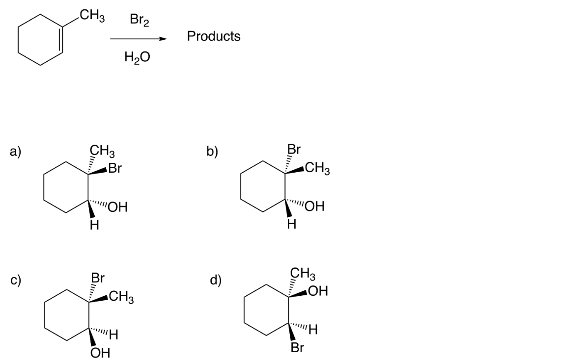 Solved Select the products that would result from the | Chegg.com
