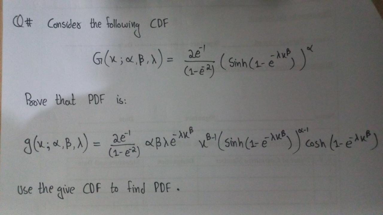 Solved Q\# Consider the following CDF | Chegg.com