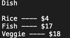 Solved Java Write a program of a resturant, including menus | Chegg.com