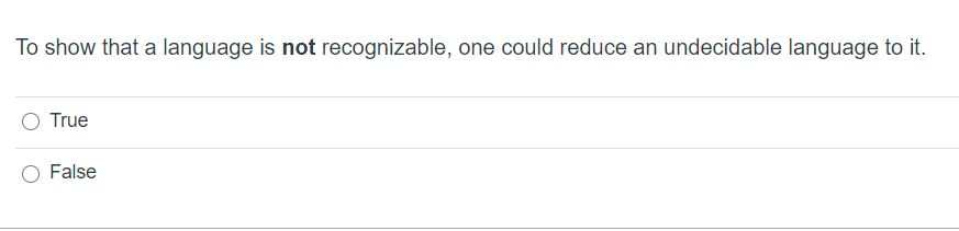 Solved To show that a language is not recognizable, one | Chegg.com