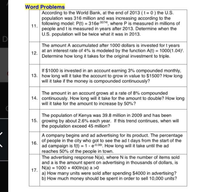 Solved Word Problems According to the World Bank, at the end | Chegg.com